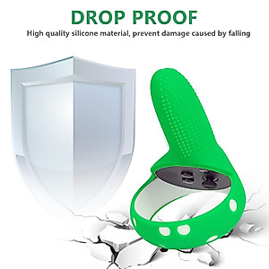 TOMSIN Touch Controller Grip Cover for Oculus Quest 2, Protective Wear-Resistant Full Grips Cover Handle Sleeve(Green)