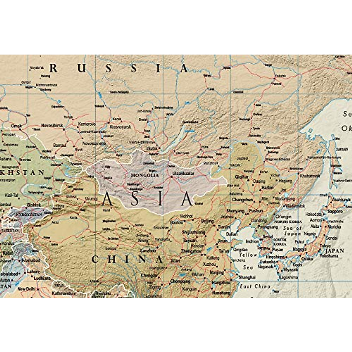 2023 Swiftmaps 24" x 36" World Map Contemporary Premier Wall Map Poster Mural, Laminated, Made in the USA