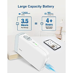 Label Maker, POLONO P10 Mini Label Printer, Portable Wireless Connection Label Maker Machine with Tape, Multiple Templates Available for Smartphone Easy to Use Office Home Organization Kitchen Storage