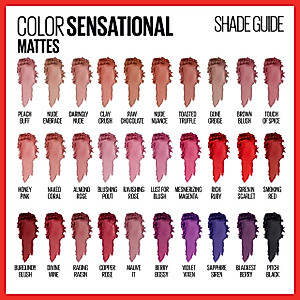 Maybelline Color Sensational Matte Lipstick, Violet Vixen, 1 Tube