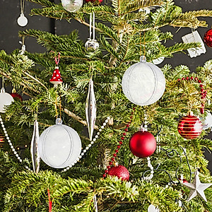 20pcs Christmas Clear Ball 50mm Plastic Fillable Ornaments Balls for Xmas Tree DIY Crafting Wedding Holiday Home Decor Party Supplies