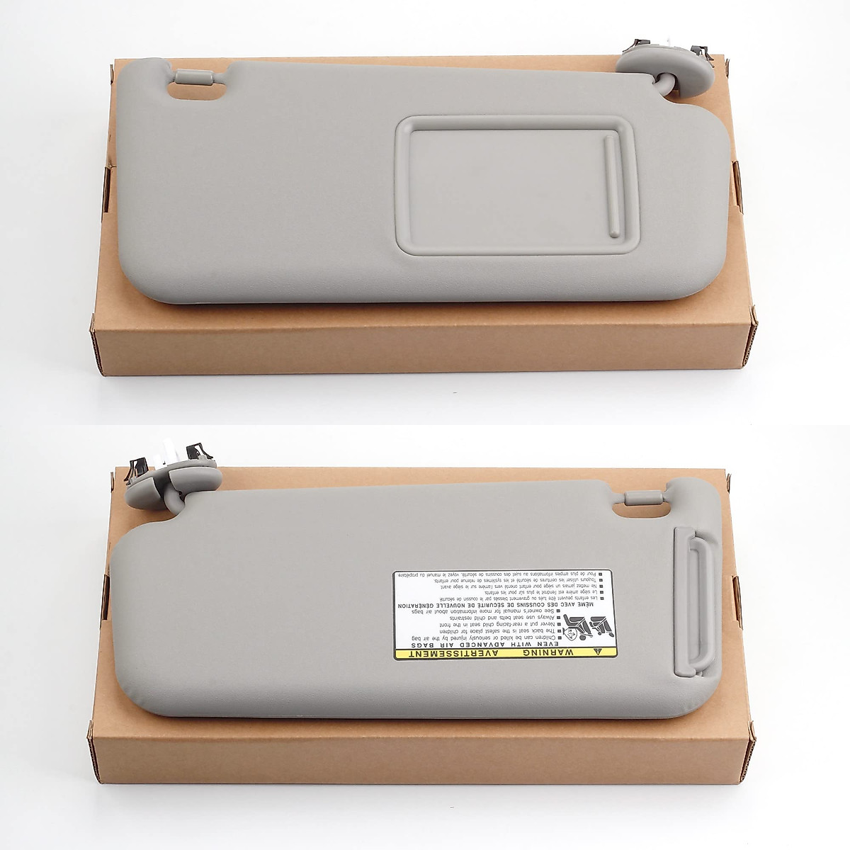 Dasbecan Front Right Passenger Sun Visor Gray Compatible with Toyota RAV4 2006 2007 2008 2009 2010 2011 2012 2013 Replaces# 74310-42452-B2