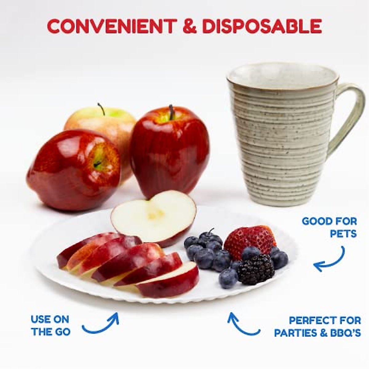 Hygloss Products Paper Plates - Uncoated White Plate - Use for Foodware, Events, Activities, Crafts Projects and More - Environmentally Friendly - Recyclable and Disposable - 6-Inches - 100 Pack