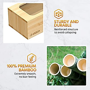 Ziplock Bag Storage Organizer for Kitchen Drawer - Magnetic Food Storage Bag Holders, Bamboo Baggie Organizer, Compatible with Gallon, Slider, Quart, Sandwich, Snack & Variety Size Bag （4-pack）