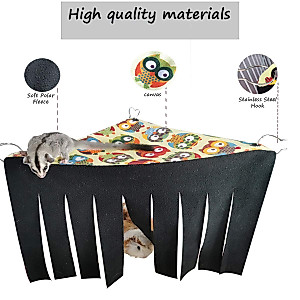 1 Pieces Guinea Pig Hideout Rat Corner Hideaway Peekaboo Toys Cage Accessories Hidden Habitat Tent Toys for Ferrets Chinchillas Sugar Glider Small Pet Animals