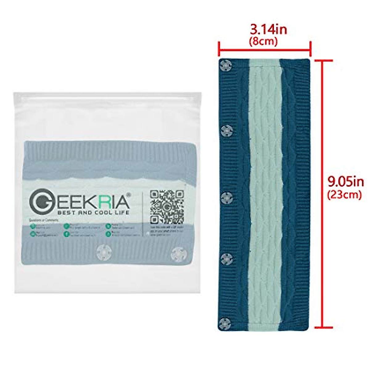 Geekria Headphone Headband Cover Compatible with Audio-Technica, Beat, Bose, AKG, Sennheiser, Skullcandy, Sony Replacement Headband/Headband Protectors/Top Pad Protector Sleeve (Pop Blue)
