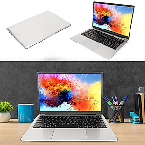 PUSOKEI Ultra Thin Laptop Computer, 14in IPS FHD Display, Celero J4105 Processor, 6GB RAM 128GB SSD, UHD Graphics, Webcam, 2.4G/5G WiFi, Bluetooth, Dual Speaker, Windows 11