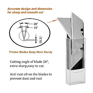 30 Pack Utility Knife Blades, SK5 Steel Heavy Duty Box Cutter Replacement Blades with Plastic Case, Standard Size Razor Blades for Most Standard Utility Knives