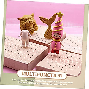 IMIKEYA Plug Board Rectangle Tray Air Drying Clay Cake Tray Wooden Lollipop Stand Chafing Dish Buffet Set Large Charcuterie Board Food Picks Holder Pick Stand Food Picks Stand Christmas