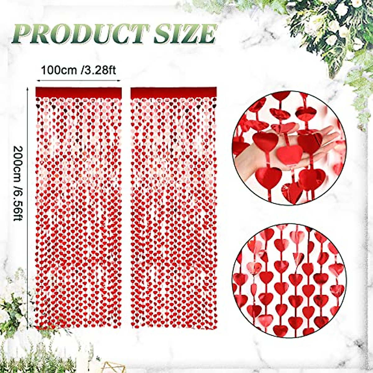 Breling 6 Pieces Burlap Happy Anniversary Banner Party Bunting Garland Decorations Wedding Decoration Supplies Hanging Red Heart Streamer with LED Lights, M