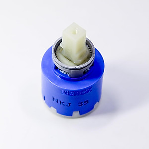 Kerox NKJ35 Single Lever Faucet Cartridge (1 Pack), 35mm Replacement Ceramic Mixing Energy-Saving Cartridge, Right Rotation, Repair Kit for Kerox Single Lever Faucet -Blue