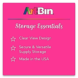 ArtBin 6912AB Essentials One-Compartment 12" x 12" Box, Art & Craft Organizer, [1] Plastic Storage Case, Clear