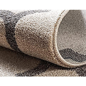 Unique Loom Trellis Collection Modern Morroccan Inspired with Lattice Design Area Rug, Rectangular 4' 1" x 6' 1", Beige and Gray/Gray