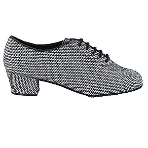 Very Fine Salsa, Latin, Ballroom Women Dance Shoes Classic Series 2001 1.5 inch Heel (Black Sparklenet, Women, Numeric_10)