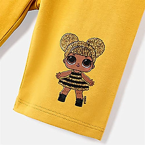 L.O.L. Surprise! Toddler Kids Girls Outfits Girls Shortsleeve Tops Tee Tshirt and Shorts Set Black 4-5 Years