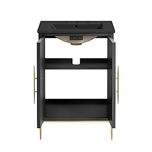 Modway Awaken Bathroom Vanity Cabinet, 24", Black Black