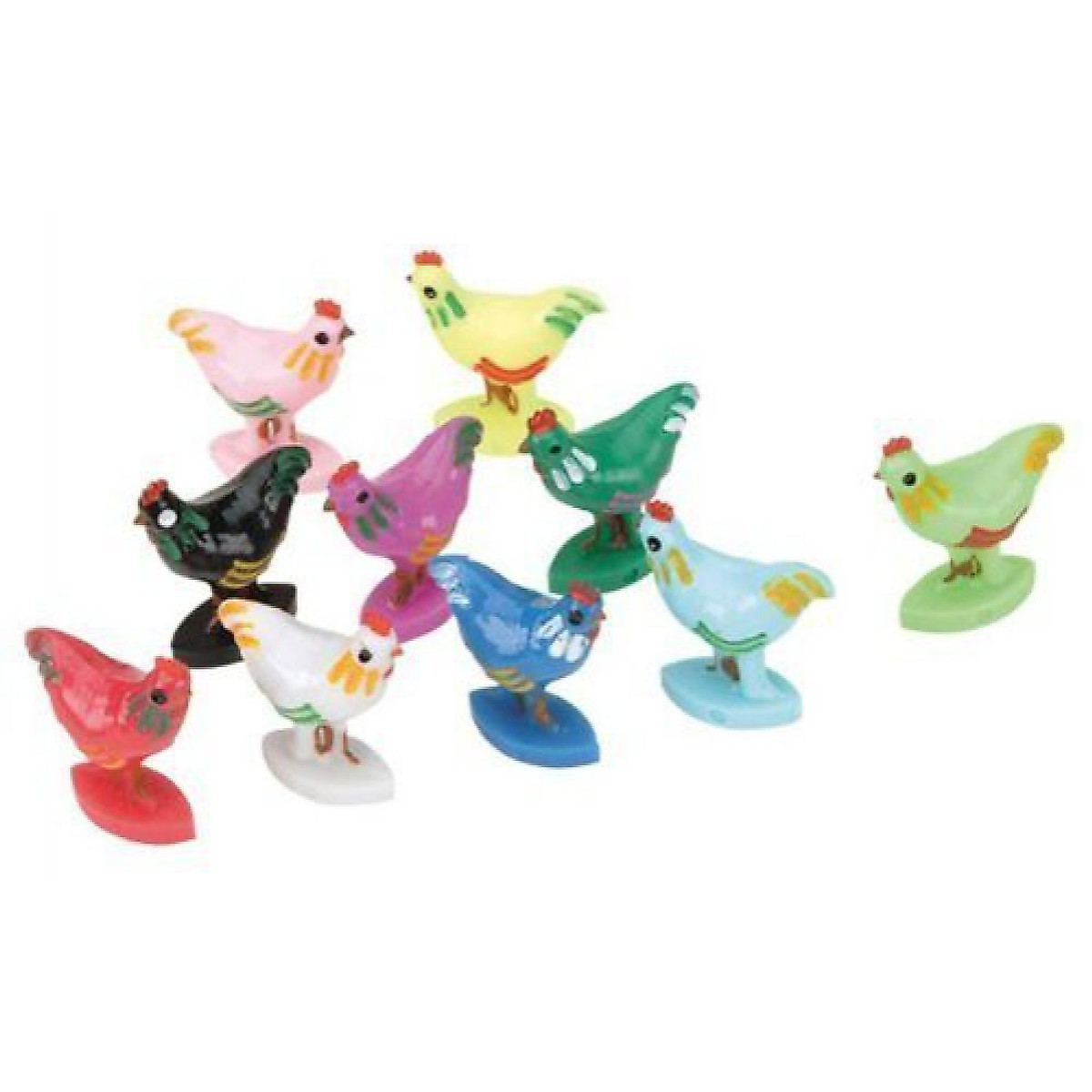 CHH Ckicken Markers for Chicken Dominoes, 10 Pieces, Assorted