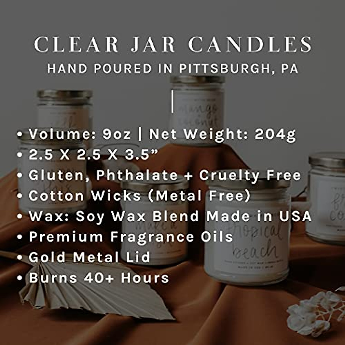 Sweet Water Decor Warm and Cozy Candle | Pine, Orange, Cinnamon, and Fir Winter Scented Soy Candles for Home | 9oz Clear Jar, 40 Hour Burn Time, Made in the USA
