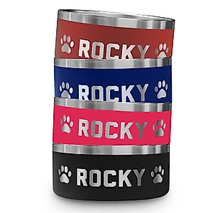 Personalized Dog Bowl - Custom Stainless Steel Dog Bowls Non Slip 16 oz., 32 oz. or 64 oz. - Dishwasher Safe - Personalized Dog Bowls with Name - Insulated Stainless Steel Dog Bowls