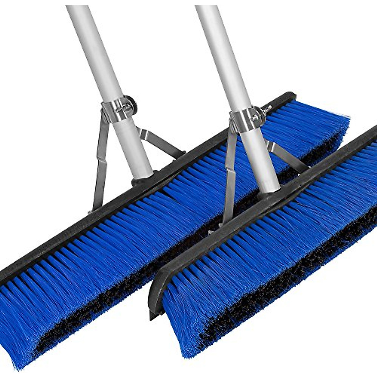 Carlisle FoodService Products 3621962414 Sweep Complete Aluminum Handle Floor Sweep with Squeegee, Plastic Bristles, 24" Length, 3" Bristle Trim, Blue