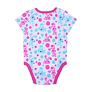 Nickelodeon Blue’s Clues & You Girls’ Blue and Magenta 3 Pack Bodysuits for Newborn and Infant – Pink/Grey