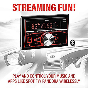 BOSS Audio Systems 820BRGB Multimedia Car Stereo - Double Din, Bluetooth Audio and Hands-Free Calling, MP3 Player, USB Port, AUX Input, AM/FM Radio Receiver, No CD/DVD, Multi Color Illumination