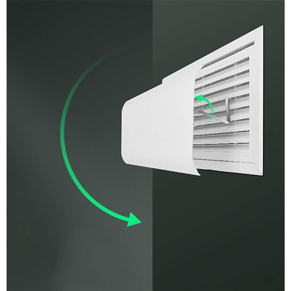 Liveinu Air Deflector Adjustable Reusable Heat and Air Deflector for Sidewall Vent Air Conditioner Deflector White 23" Inch