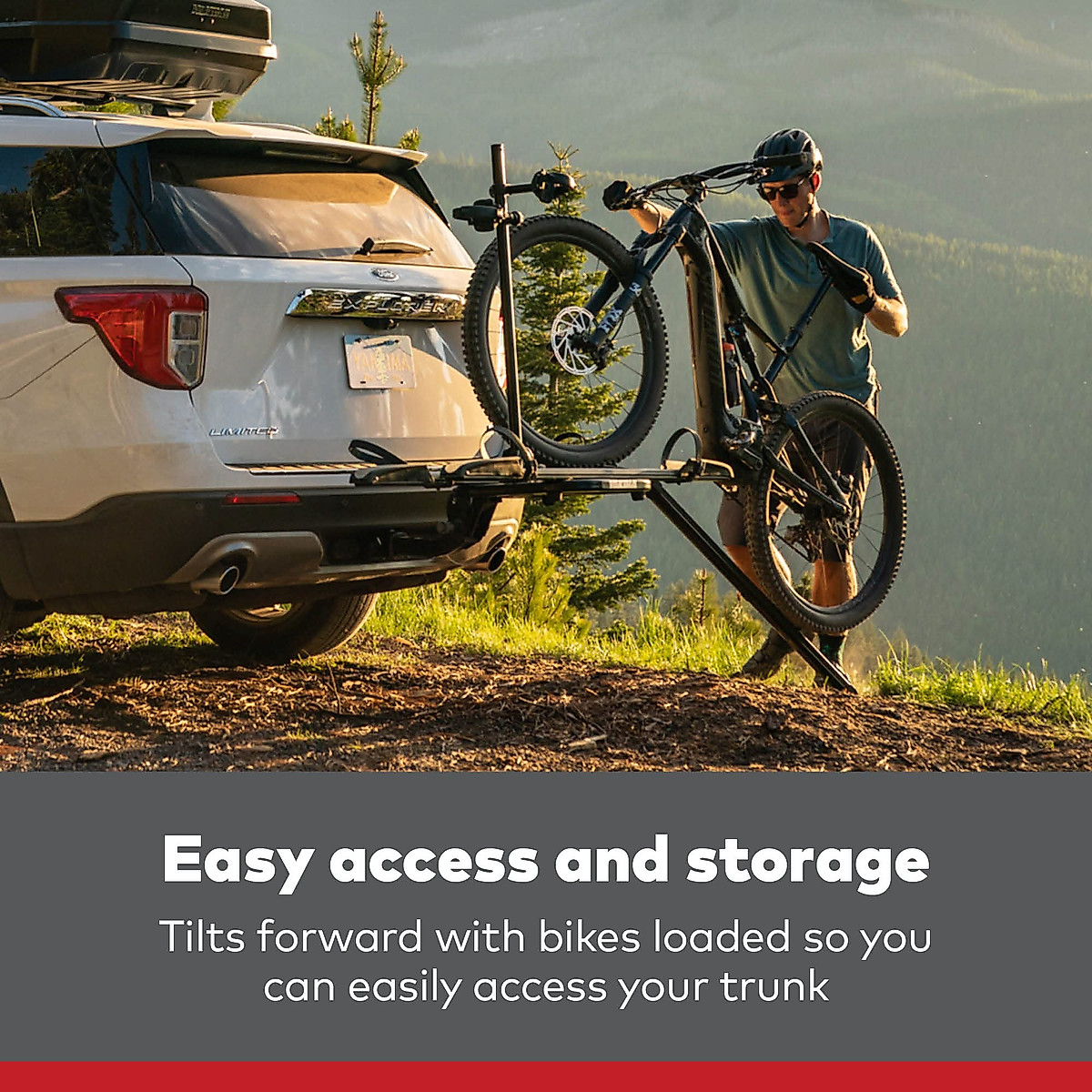 Yakima OnRamp 2 Bicycle Capacity 2 Inch EBike Carrier Hitch Mount Bike Rack, Compatible BackSwing and StraightShot, Black