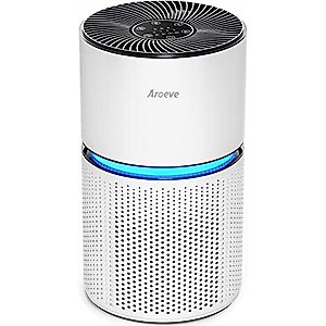 AROEVE Air Purifiers for Home Large Room Coverage Up to 1095 Sq.Ft Air Cleaner Impressive Filtration Remove Dust, Pet Dander for Office, Bedroom, MK03- White