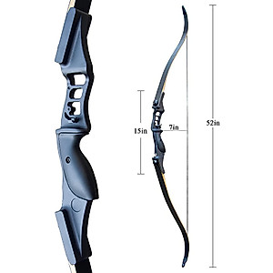 Vogbel Archery Recurve Bow and Arrows for Adults 52" Archery Set 30-50lb Takedown Bow Right Hand Metal Riser with Arrows Quiver for Hunting Shooting(40lb)