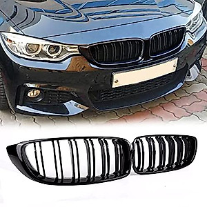 Front Grill/Grilles Kidney Grill Replacement for BMW 4 Series F32 F33 F36 F80 F82(ABS, Gloss Black)