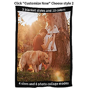 Customized Blanket Unique Gift, Personalized Photo Throws Blanket for Kids or Adults, Custom Photo Blanket for Christmas, Birthday Gifts, Put Your Photo on a Plush Blankets 40x50 inch, 1 Photos