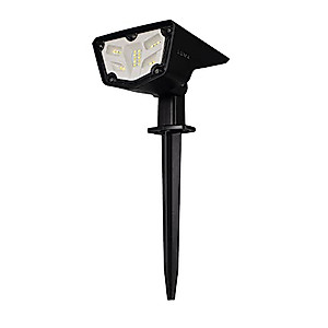 Luma Solar Outdoor Lights 2 Pack | Weatherproof Landscape Lighting with 22 LED Outdoor Lights for Patio, Yard | Garden & Wall Mount | 3 Modes Cool, Warm, Both + Rechargeable All-Night Battery