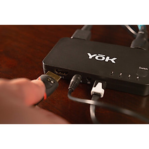 YoK Universal 4-Port HDMI 4K Switch. 4K x 2K Switcher Supports PC, PS3, PS4, Xbox One, Classic Consoles and Media Players