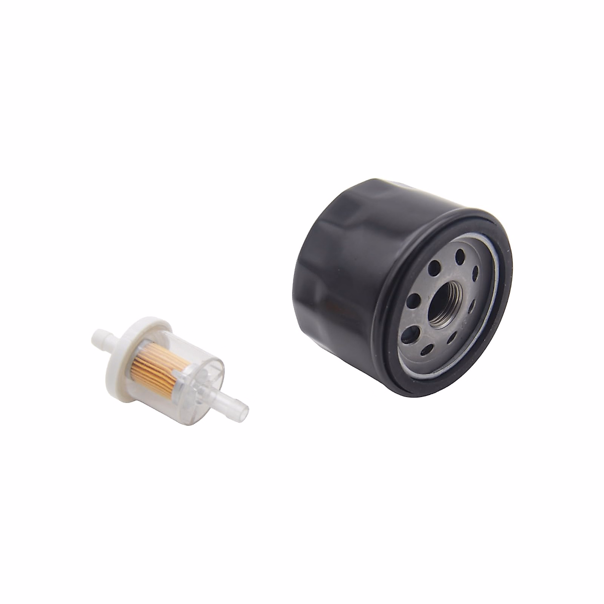 Oil Filter and Fuel Filter Replacement for John Deere D100-D170 Lawn Tractor - Compatible with AM119567, AM125424, GY20577, LG4153, LG492932S - Includes 1 Oil Filter and 1 Fuel Filter