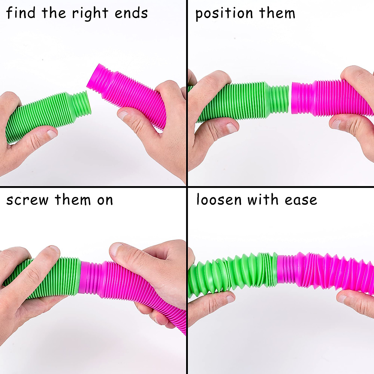 NUTTY TOYS Jumbo XXL Pop Tubes - Sensory Toys - Fine Motor Skills Learning for Toddlers, Top ADHD & Autism Fidget 2025 for Kids, Best Preschool Gifts Idea, Unique Boy & Girl Valentines Day Present