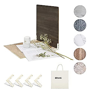 5 PCS Boards Photo Backdrop for Flat Lay, Food Photography Background 16x16 Inch, BEIYANG