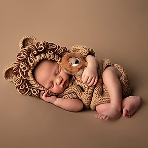 M&G House Newborn Photography Props Lion Costume Baby Photo Shoot Accessories Fits 0-2 Months(Lion Outfit)