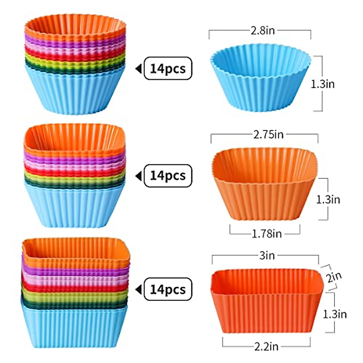 Silicone Lunch Bento Box, 52 Pack Bento Lunch Box Bundle Dividers with Food Picks Lunch Accessories, Durable, Reusable, BPA-Free, Freezer and Dishwasher Safe