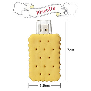 64GB USB Flash Drive Cookie-Shaped, BorlterClamp Novelty USB Drive Thumb Drive Memory Stick for External Data Storage