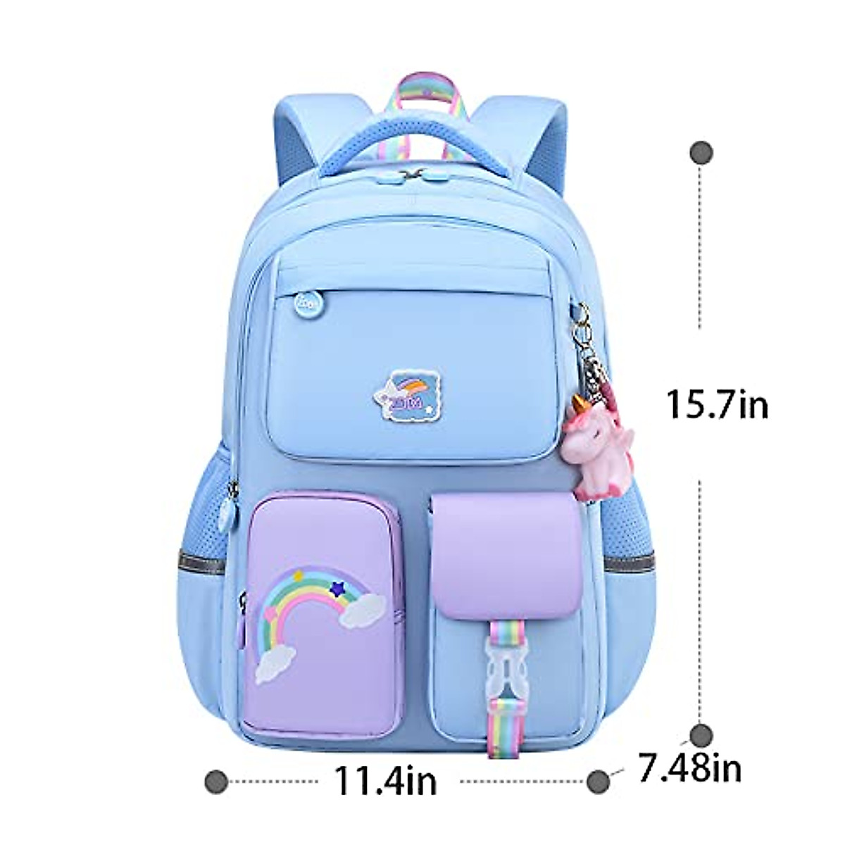 Cute Backpack Travel Backpacks Bookbag for Women & Men Boys Girls School College Students Backpack Durable Water Resistant Blue Small