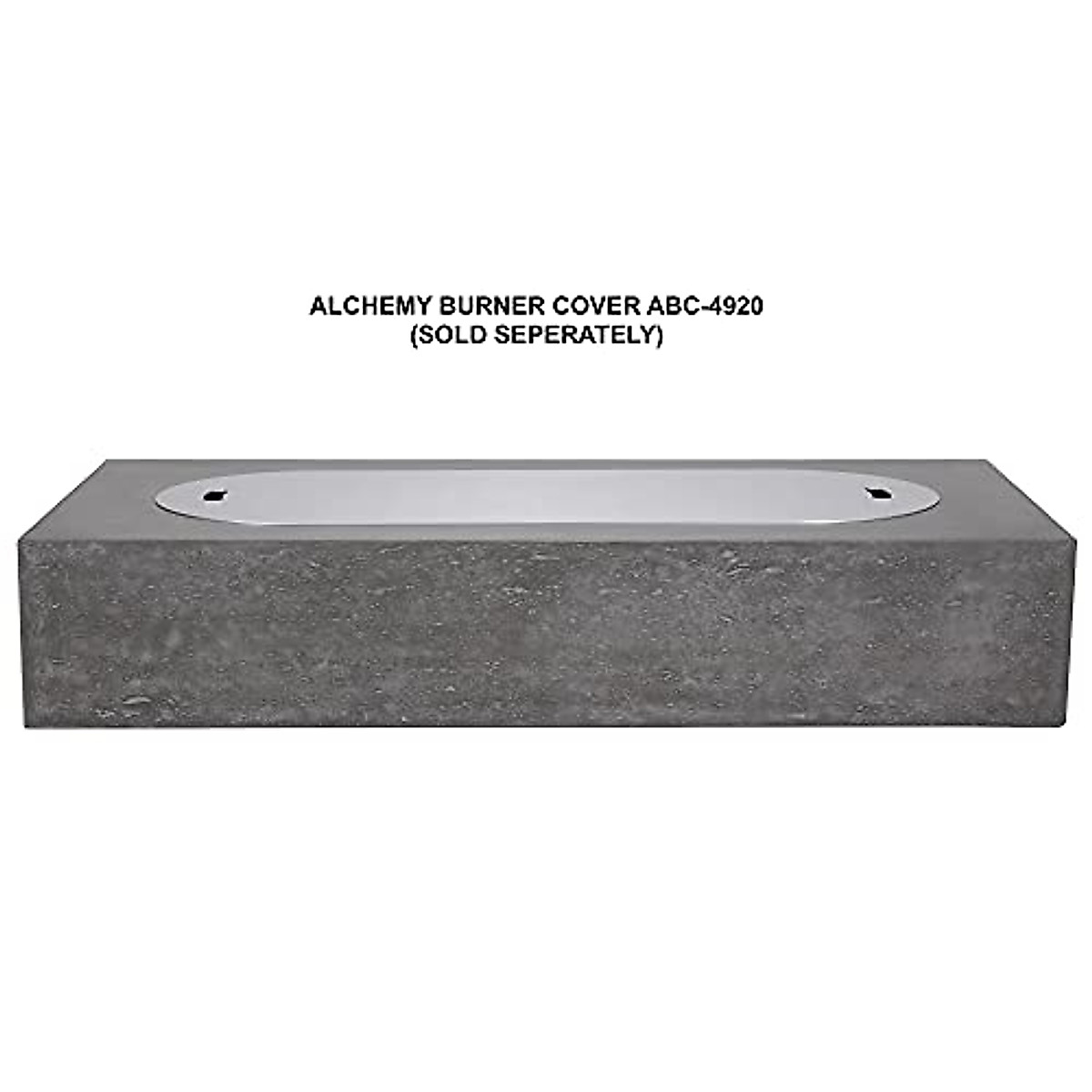 Pyromania Alchemy Outdoor Concrete Fire Pit Table, 60 x 30 Inches - Natural Gas Model in Charcoal Gray Color