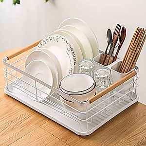 PDGJG Metal Paint Sink Drain Rack Kitchen Shelves Supplies Storage Sink Dish Rack Dish Drainer Accessories Organizer