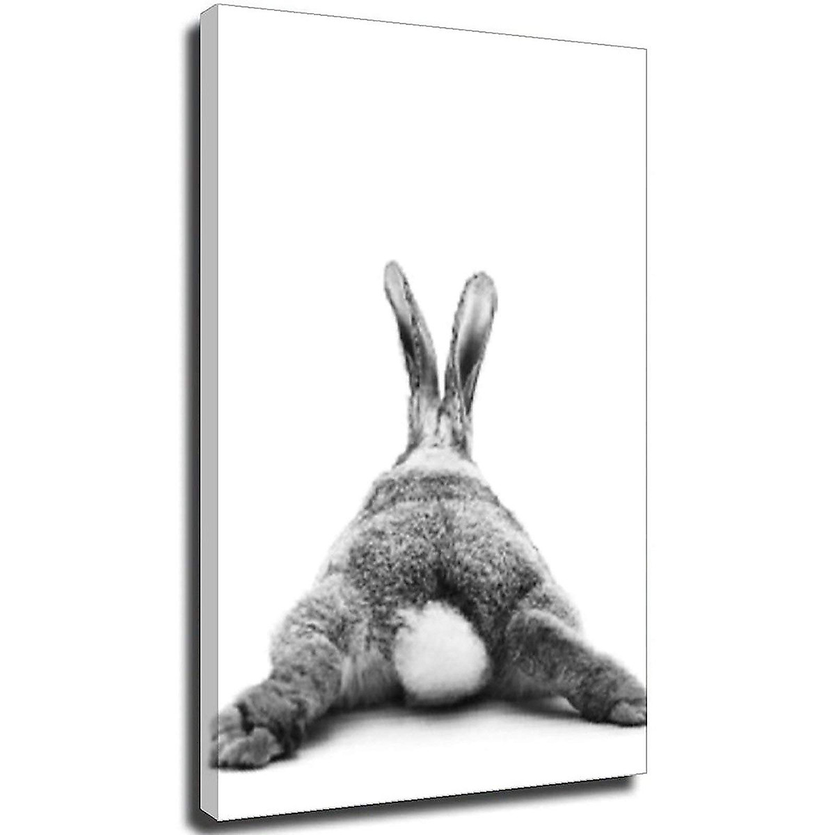 Canvas Prints Bunny Butt Nursery Wall Art Posters Animal Rabbit Prints Funny Rabbit Tail Wall Pictures Baby Room Decor Unframe-style1 12×18inch(30×45cm)