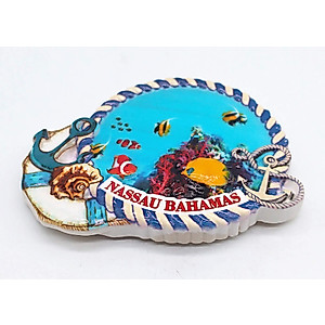 Nassau Bahamas 3D Fridge Magnet Souvenir Gift,Home & Kitchen Decoration Magnetic Sticker,Nassau Bahamas Refrigerator Magnet Collection