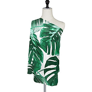 YYZZH Palm Leaf Tropical Jungle Monstera Leaves Floral Pattern Print Stretchy Baby Car Seat Cover Infant Canopy Nursing Covers Breastfeeding Cover Breathable Windproof Winter Scarf for Boys Girls