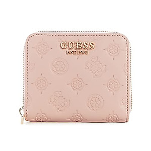 GUESS La Femme Small Zip Around Wallet, Pale Rose