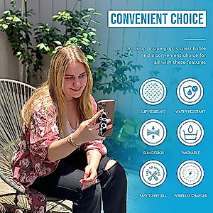 Switchbands Universal Phone Grip Strap |Pack of 2| Reversible Phone Hand Strap for Phone Cases as Phone Loop Holder| Secure handling by Comfortable Phone Strap - Color & Psychedelic Dog Paw Prints
