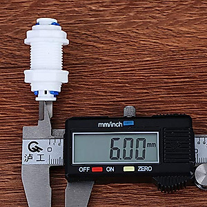 PureSec 1/4 Bulkhead Fitting 1/4 RO Tubing Use for RO/DI System(5, 1/4" Tube O.D.)