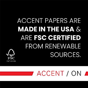 Accent Opaque White Printer Paper, 8.5” x 11” 32lb Bond/80lb Text Copy Paper – Premium Computer Paper with Smooth Finish, 97 Bright, 118gsm – Multipurpose White Paper – 188100R – 400 Sheets (1 Ream)
